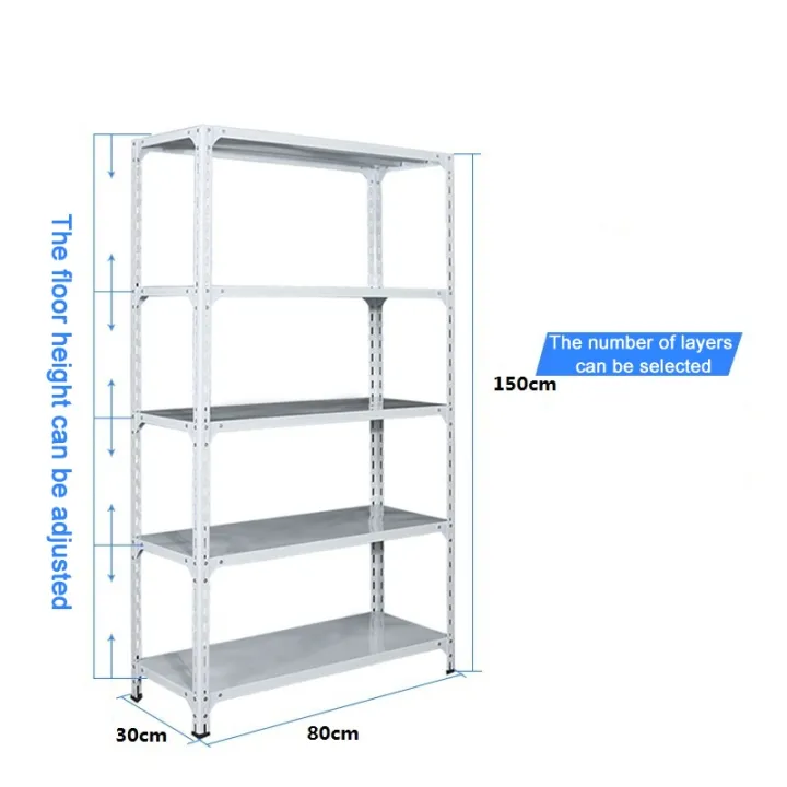 Shelves 4 Layers and 5 Layers Angle Steel Rack Adjustable Storage Rack ...