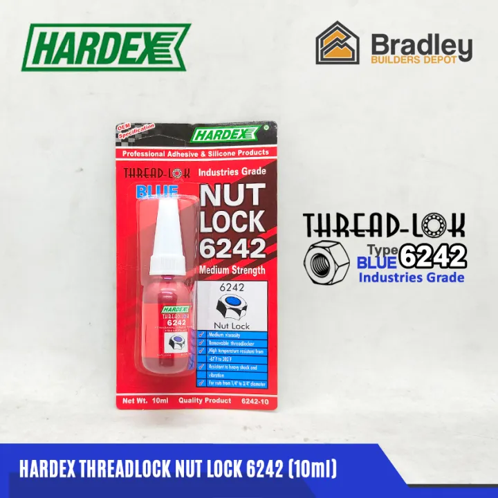 Hardex Threadlock Nut Lock 6242 Blue (10ml) | Lazada PH