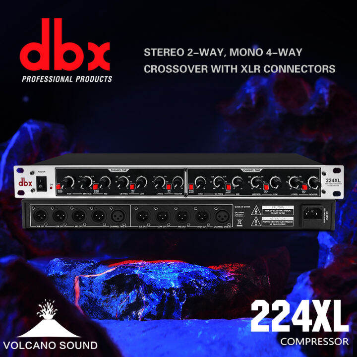DBX 224XL Professional 4 way electronic crossover (white)Ultra low bass ...