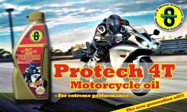 OPTIMUM 8 PROTECH 4T MOTORCYCLE OIL SYNTHETIC BLEND JASO MA-2 ...