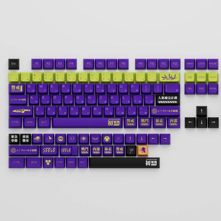 【Keycap Only】Evangelion EVA01 Theme Keycap XDA Profile PBT Five-Sided ...