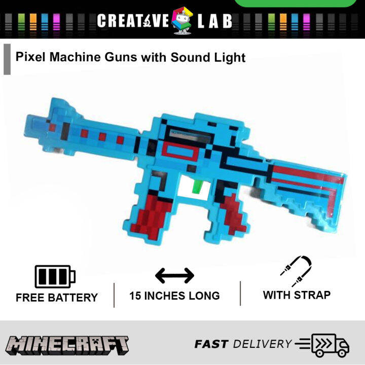 Blue Pixel Machine Gun with Sound and Lights | Lazada PH