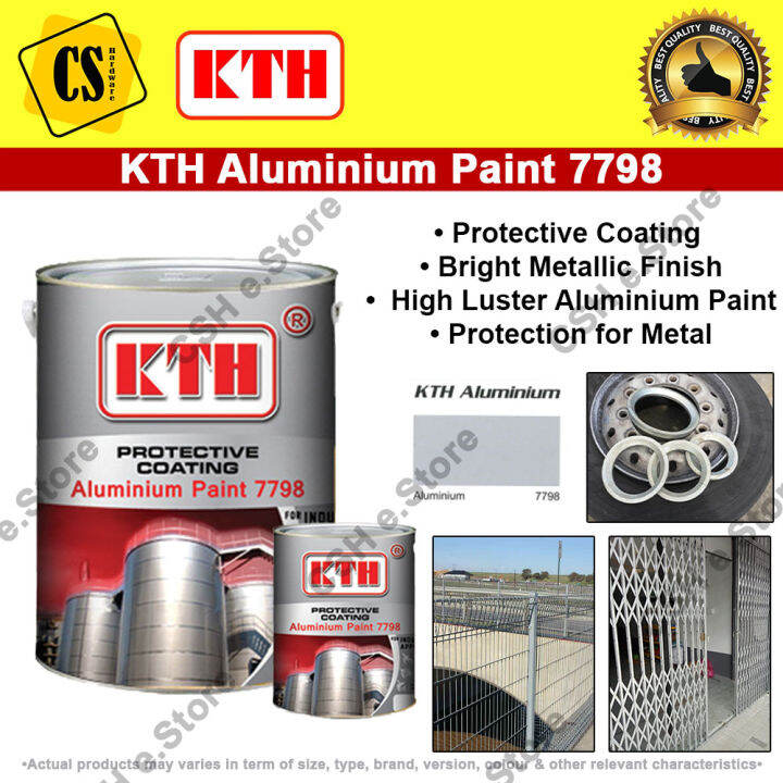 KTH Aluminium Paint 7798 Gloss Paint Metal Paint for Metal Gate Door Fence Cat Minyak Cat Pagar ...