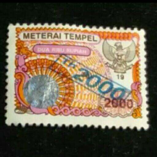 KOLEKSI MATERAI JADULAN/MATERAI KUNO 2000 RUPIAH TAHUN 2000 ORIGINAL ...