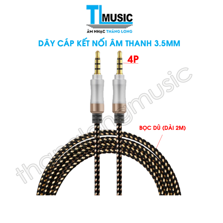 Dây Cáp Audio ( Cap Kết Nối Âm Thanh) 3.5 - 3.5mm Dài 2m ( Phát Nhạc ...