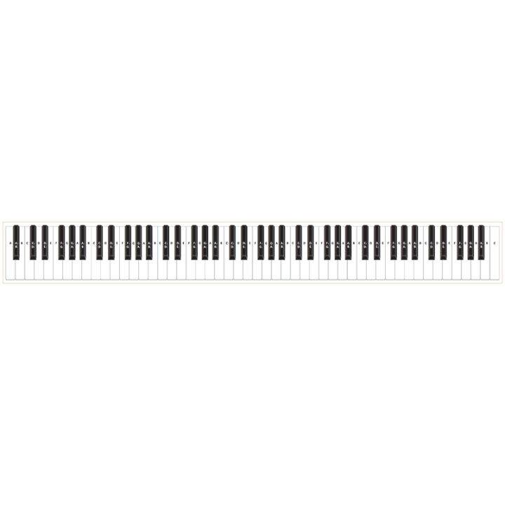 88 Key Practice Keyboard Piano & Note Chart for Behind the Piano Keys ...