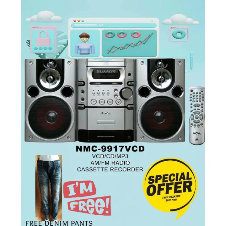 Orignal nova mini component w tape recorder☛ | Lazada PH