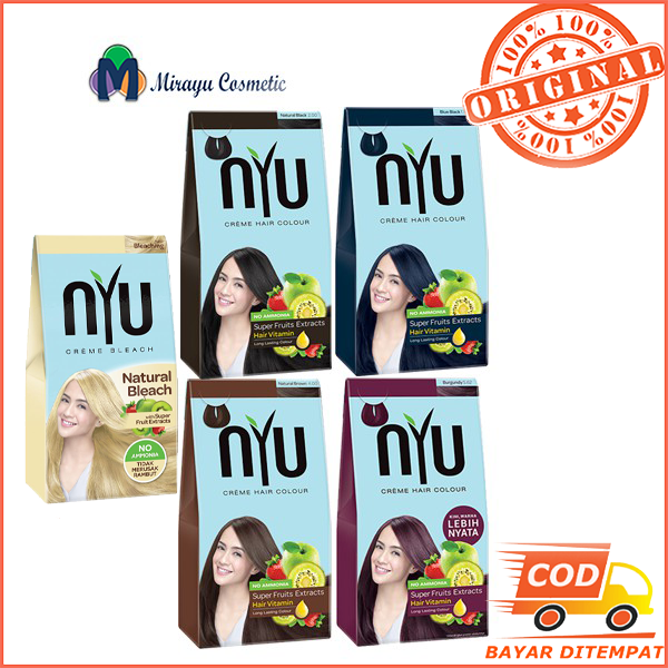 Nyu Creme Hair Color Colour Pewarna Cat Semir Rambut Hitam Coklat ...