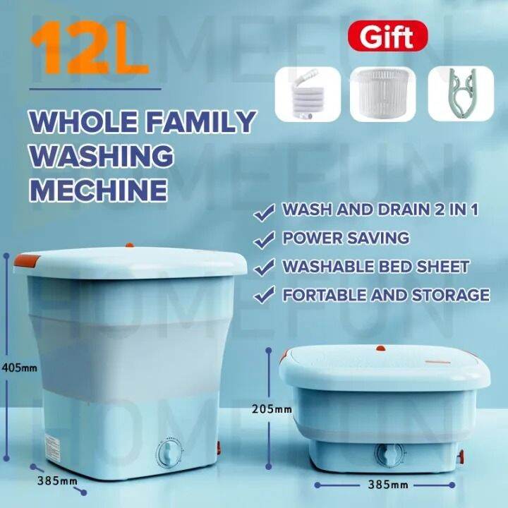 LUTIAN 12L MINI Washing Machine Fully Automatic Portable Folding ...