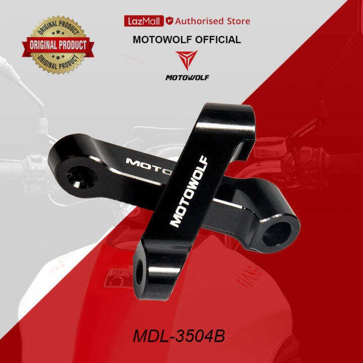 ORIGINAL MOTOWOLF MDL-3504B UNIVERSAL MIRROR EXPANSION ADAPTOR BRACKET ...
