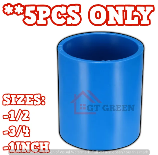 5PCS Coupling Straight Through PVC Direct PVC-U Flat Joint | Lazada PH