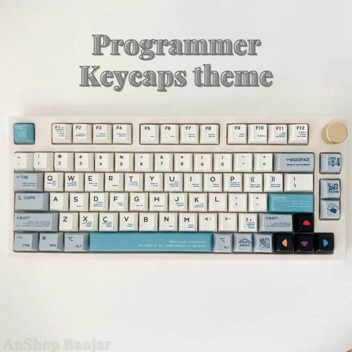 Keycaps PBT Programmer Theme Cherry profile keycap set | Lazada Indonesia