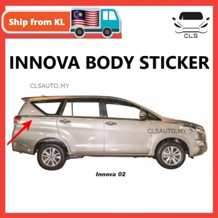 TOYOTA INNOVA STICKER BODY - DESIGN 2 - ( 1 SET ) | Lazada