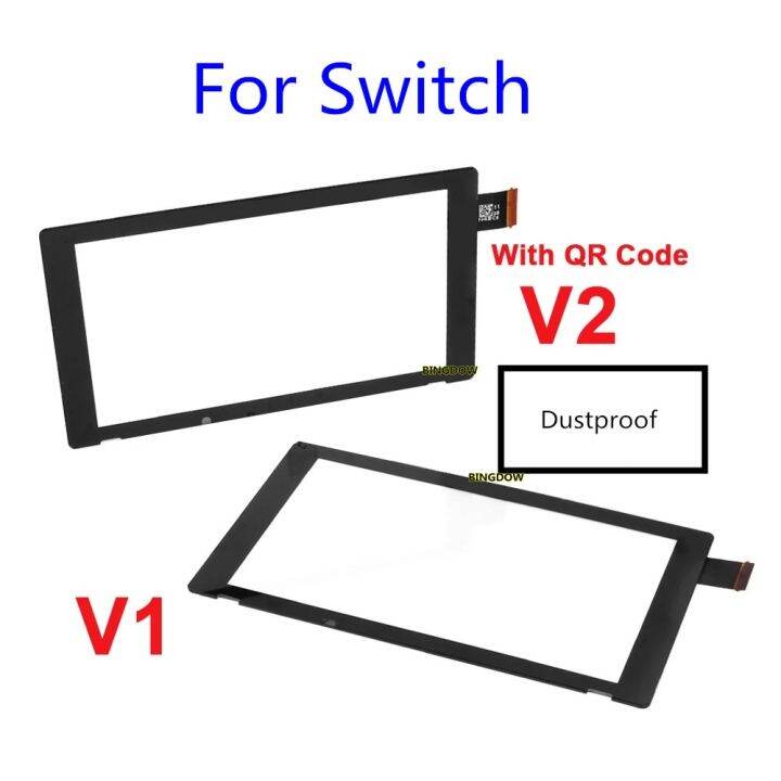 ใหม่สำหรับ Nintendo Switch Touch Screen Digitizer แผงกระจกพร้อมแถบกาว ...