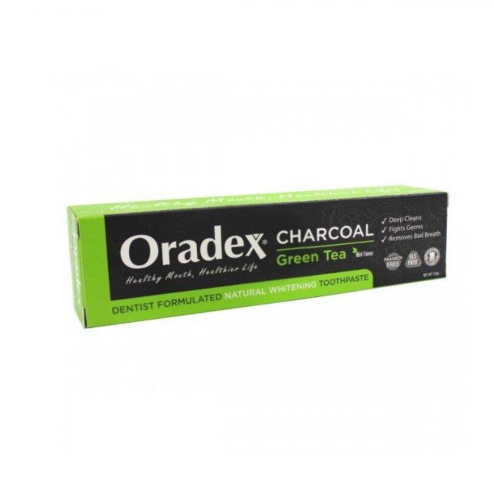 ORADEX CHARCOAL GREEN TEA TOOTHPASTE 120G | Lazada