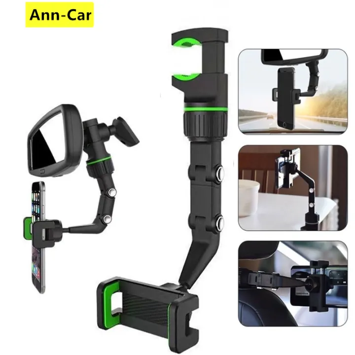 【Ann Car】ที่วางโทรศัพท์ในรถยนต์360องศาที่วางโทรศัพท์ติดกระจกมองหลังใน ...