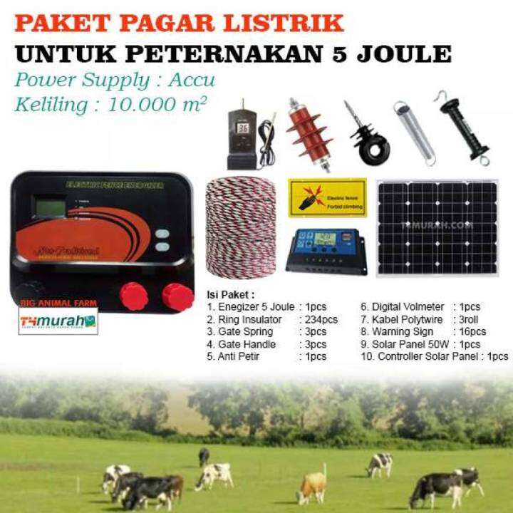 Pagar Listrik Paket 5 Joule 10.000 meter persegi Peternakan Pertanian 1 ...
