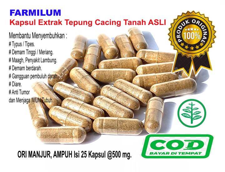 Farmilum kapsul cacing obat tipes panas demam tinggi maagh tukak ...
