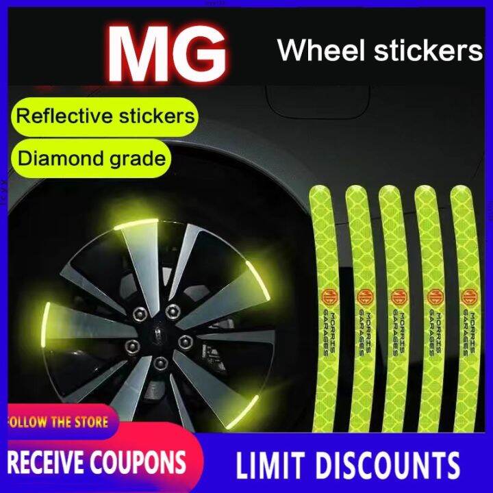 20Pcs MG Car Wheel Reflective Sticker Warning Sticker For ZS MG HS MG ...