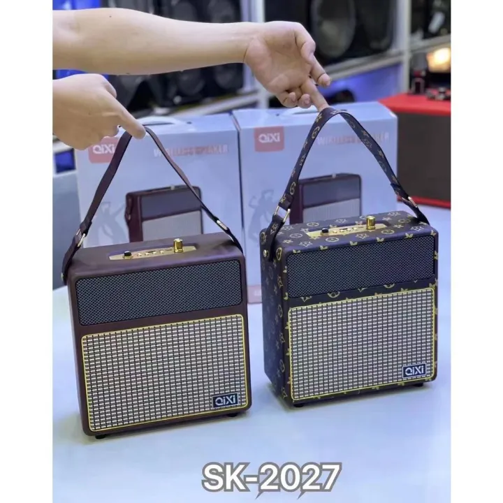 ลำโพงบูลทูธ SK-2027 แถมไมโครโฟน ลำโพงบูลทูธ ลำโพงวินเทจ ลำโพงพกพา | Lazada.co.th