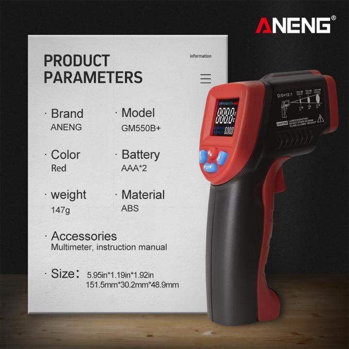 Digital IR Infrared Temperature Tester Non-Contact Thermometer Laser ...