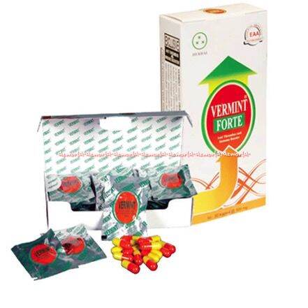 Vermint Forte Membantu Meredakan Demam Jamu 30kapsul Obat Panas Demam ...
