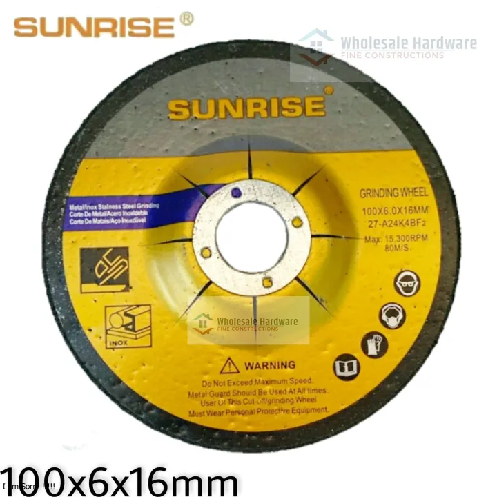 Sunrise Grinding Disc 4" Heavy Duty ( 5 Pcs ) | Lazada PH