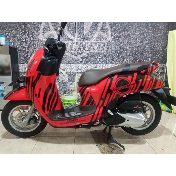 Stiker Scoopy 2021 2020 2022 motor scoopy Scopy Full Body Motif Garis ...