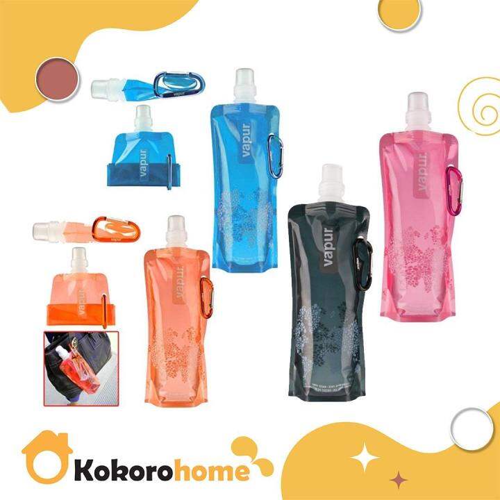 KOKORO Reusable Sport Bottle Foldable Water Bottles Hiking Camping ...