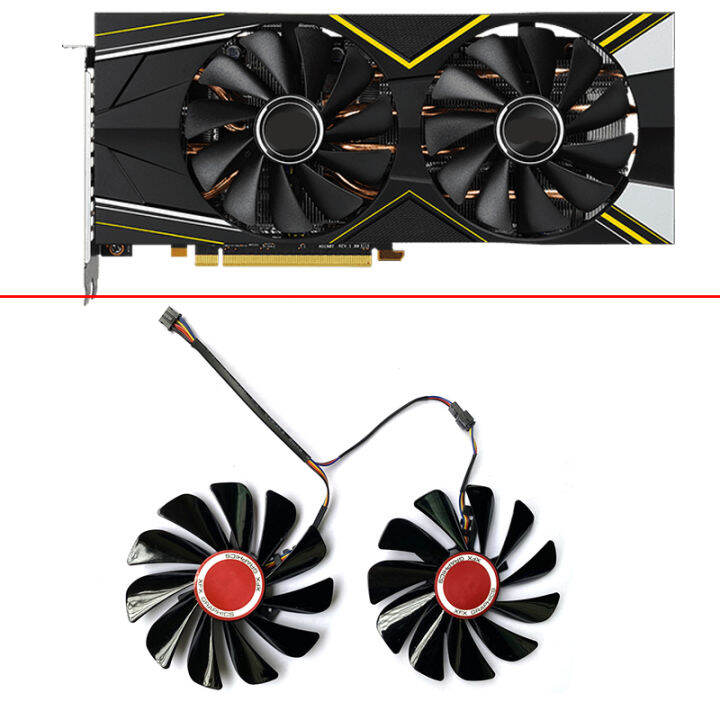 2pcs 95mm 4pin 12 CF1010U12S FDC10U12S9-C AMD Radeon RX 5700 GPU FAN ...