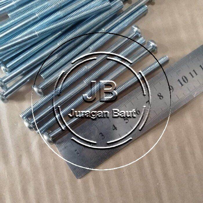 10 BUAH BAUT JP M6 X 100 PAN HEAD SEKRUP M6X100 PANJANG 10CM 10 CM 6X100 6 X 100 MM OBENG PLUS ...