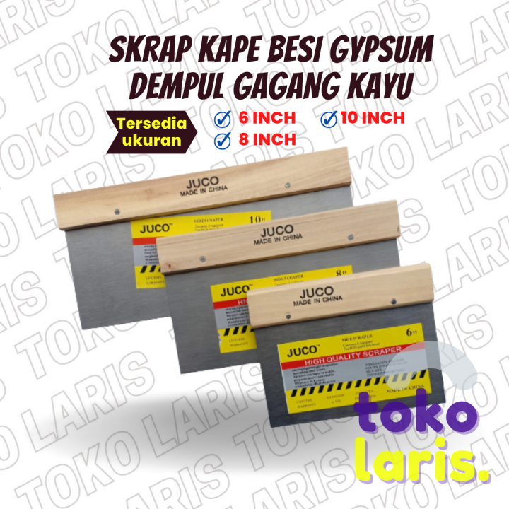 KAPE KAPI SKRAP SEKRAP 6 8 10" JUCO DEMPUL GYPSUM STAINLESS PLASTIK ...