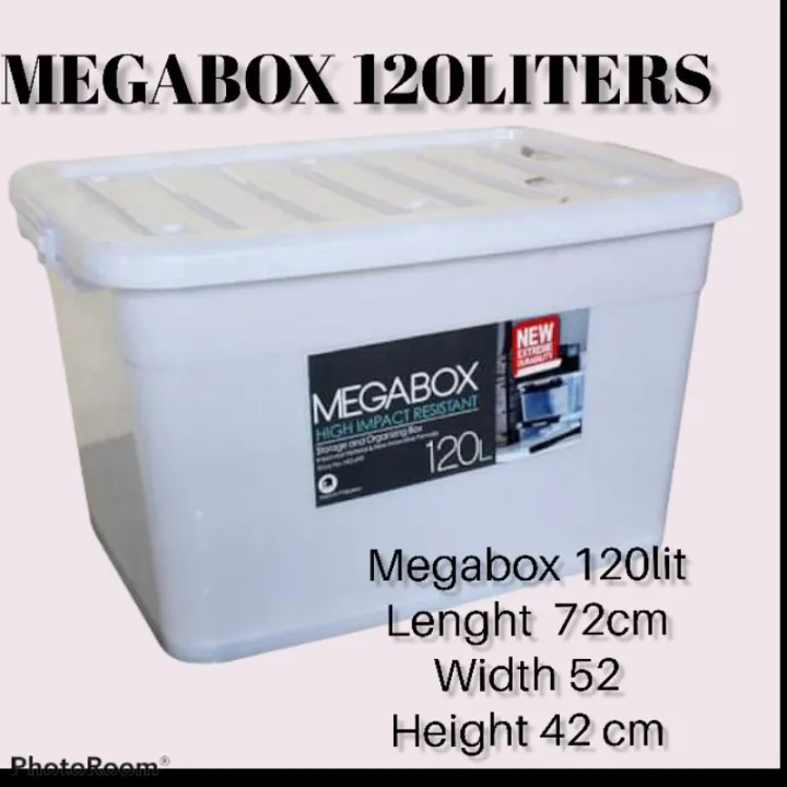 megabox 120lit storage box easy to use | Lazada PH