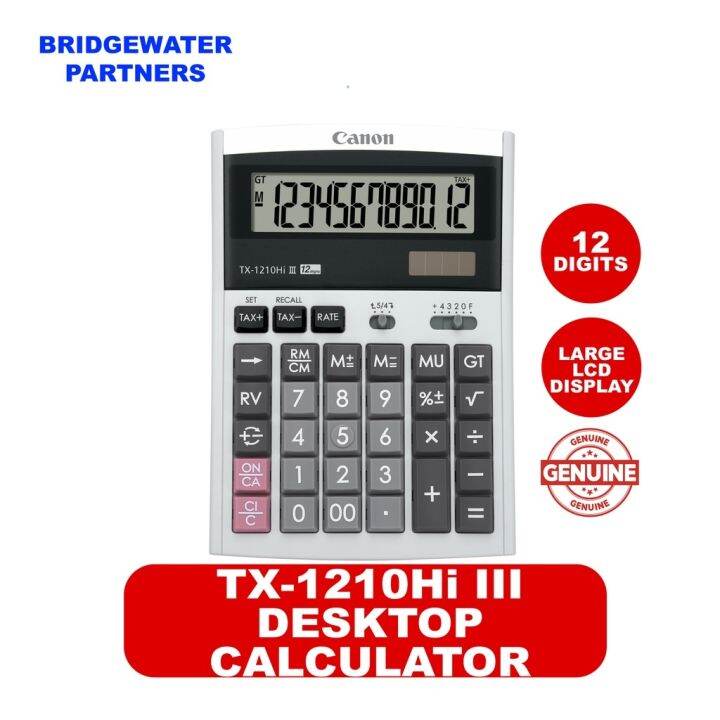 (Hot money) Canon Tx-1210 Hi Iii Desktop Calculator | Lazada PH