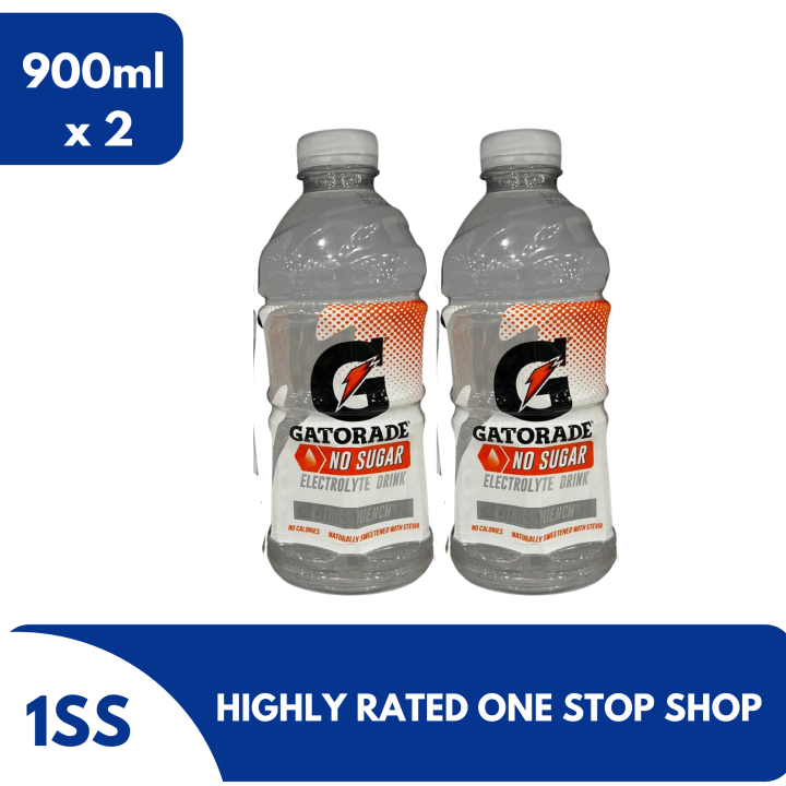 Gatorade No Sugar Electrolyte Drink Citrus Quench, 900ml set of 2 ...