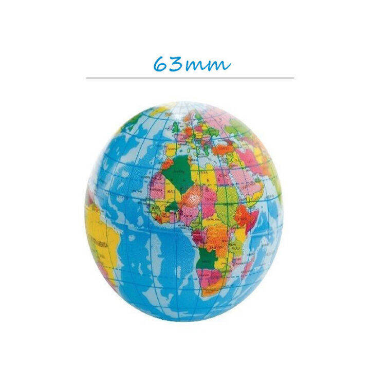 2sql 1PC Earth Toy Foam Ball Rubber Stress Relief World Map Hand Wrist ...