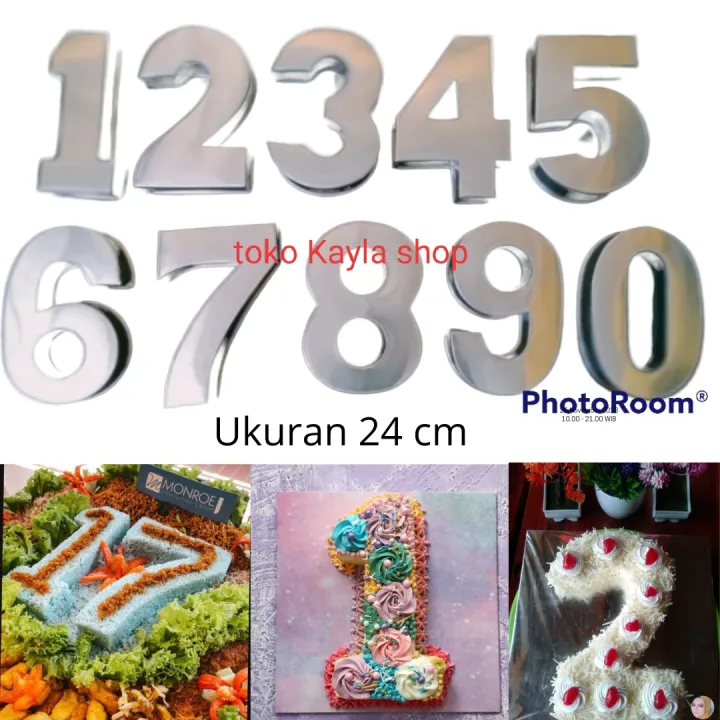 loyang angka 1 pcs alumunium tebal ukuran 24x18x5 cm | Lazada Indonesia