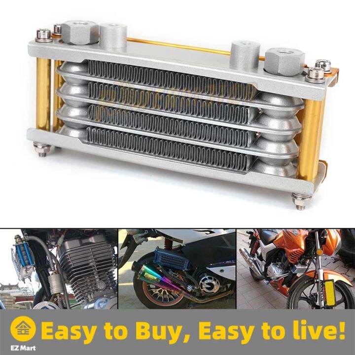 Motorcycle Oil Cooler Kit Radiator Cooling Fit Engine For 110cc 125CC ...