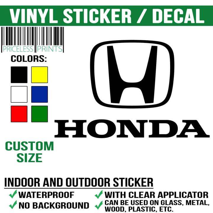 Honda Logo Car Sticker White 3x5 inches | Lazada PH