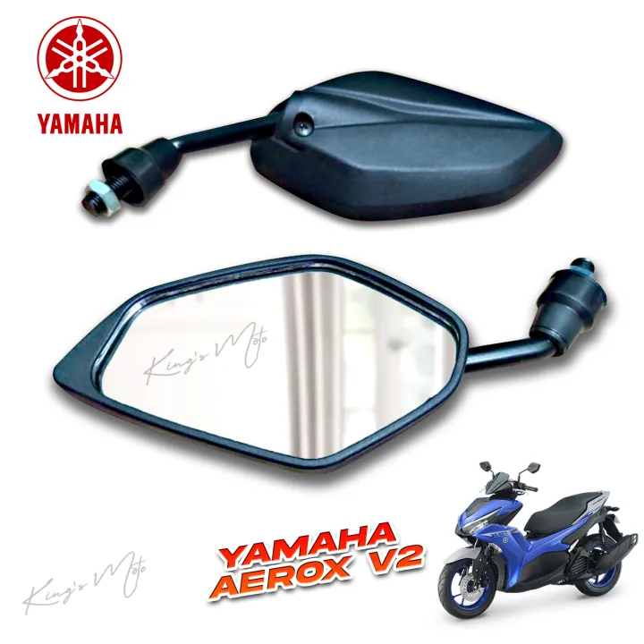 YAMAHA AEROX V2 | Side mirror genuine parts black short stem | COD ...