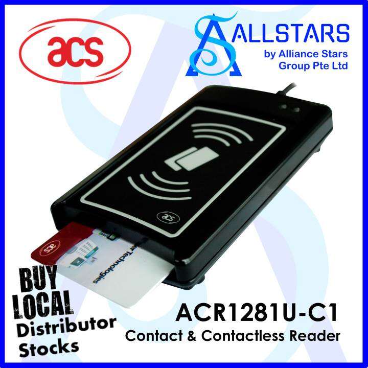 ACS ACR1281U-C1 CEPASLink Combo Card Reader / Cash Card Reader (support ...