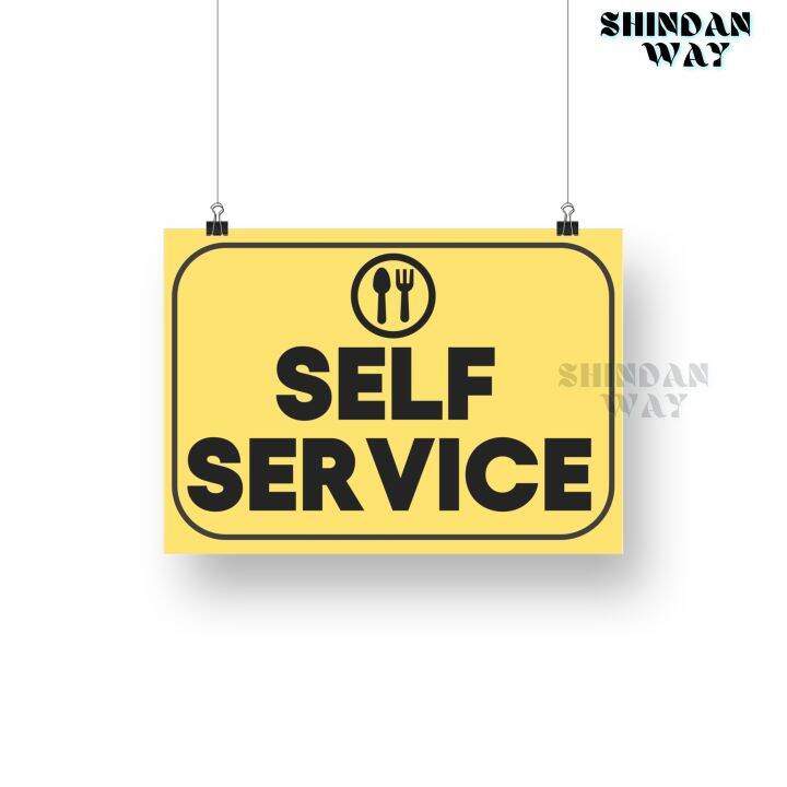 SHINDAN Self Service Signage Self-Service Stickers and Signs for ...
