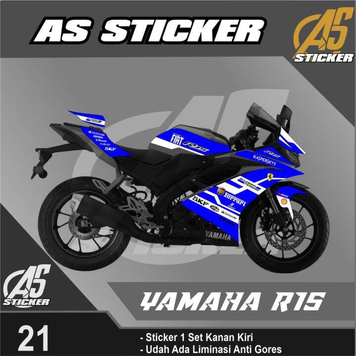 21 Sticker Striping Semifull Yamaha R 15 V3 / R15 V3 - Sticker Lis ...