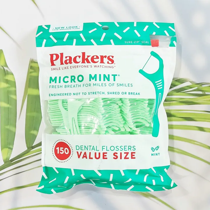 ไหมขัดฟัน รสมิ้นต์ Micro Mint Dental Flossers Value Size Mint 150 Count ...