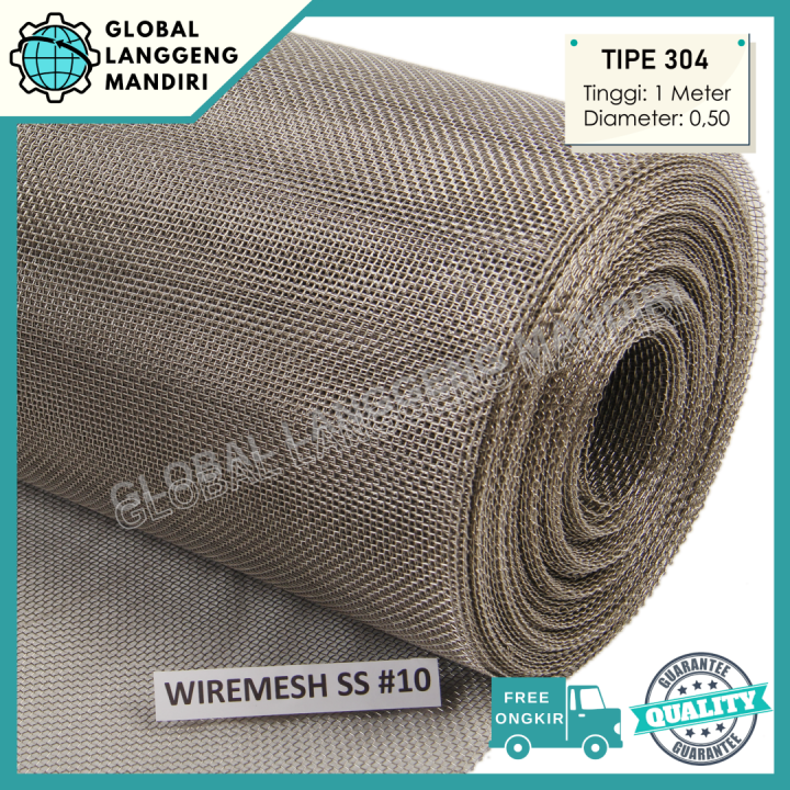 WIRE MESH 10 STAINLESS (304) 1MX1M / SARINGAN KAWAT STAINLESS / AYAKAN ...