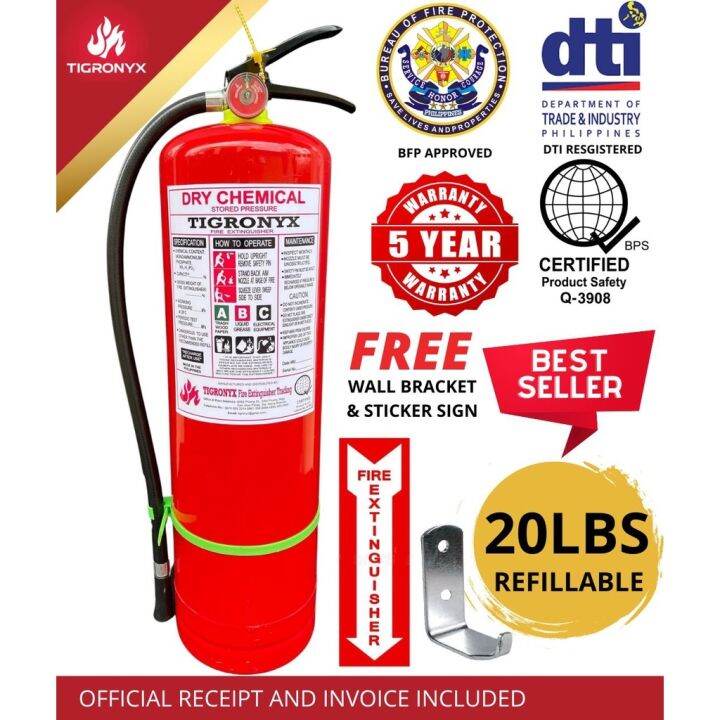 Fire Extinguisher 20lbs ABC Dry Chemical Refillable | Lazada PH