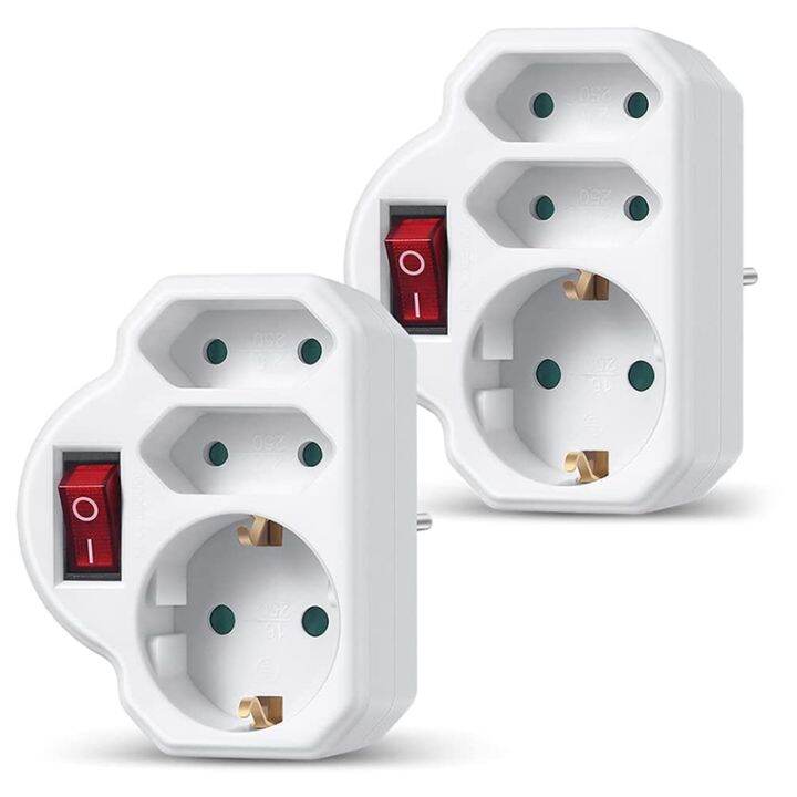 European Electrical Sockets with Switch 16A 250V 3500W Extensions ...