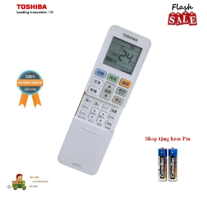 Remote Điều khiển điều hòa Toshiba hàng nội địa, nhật bãi- Hàng zin hãng mới 100% Tặng kèm Pin ...