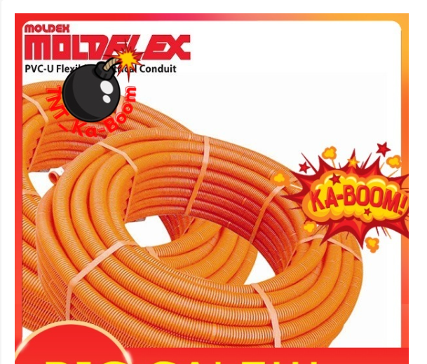 FLEXIBLE HOSE ELECTRICAL ORANGE CONDUIT 1/2" 3/4" PER METER | Lazada PH