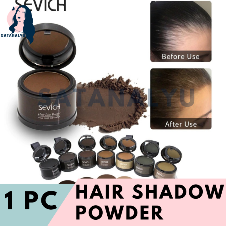 SEVICH Hair Shadow Powder Quick Concealer Hairline (Dark Brown/Black ...